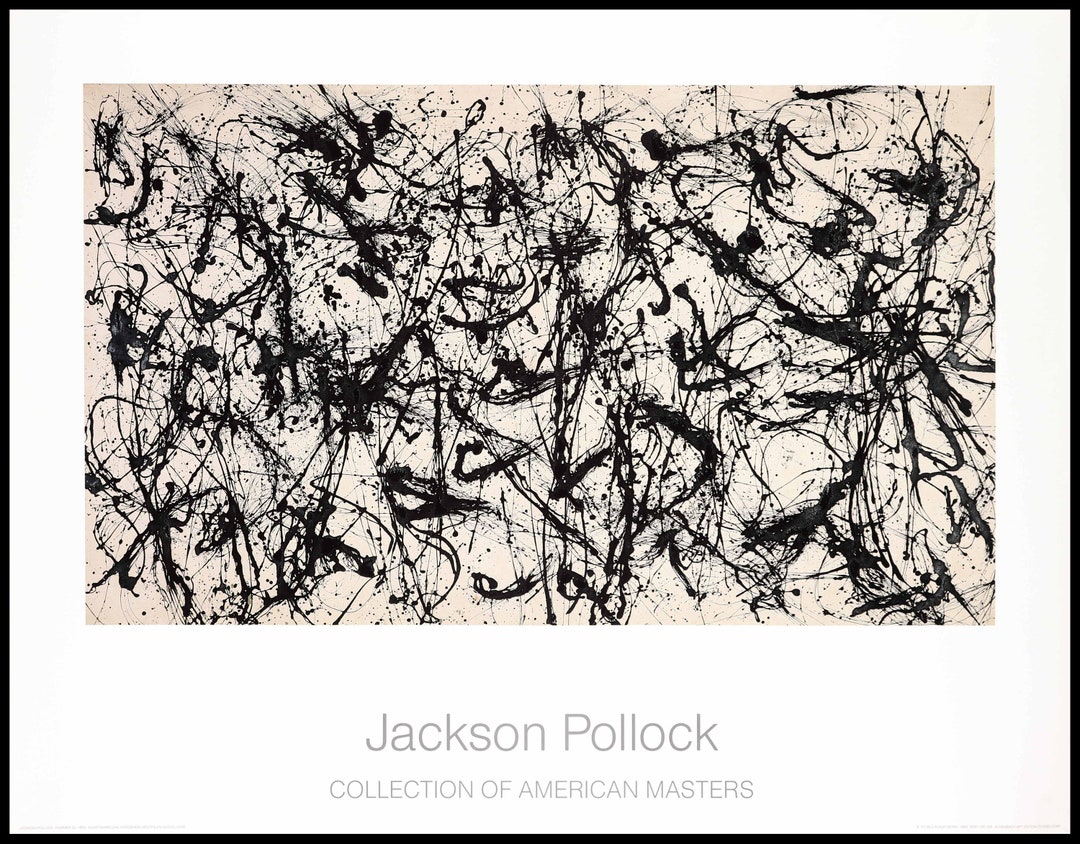 Jackson Pollock, Art Print on Heavy Paper, 1989. - Etsy