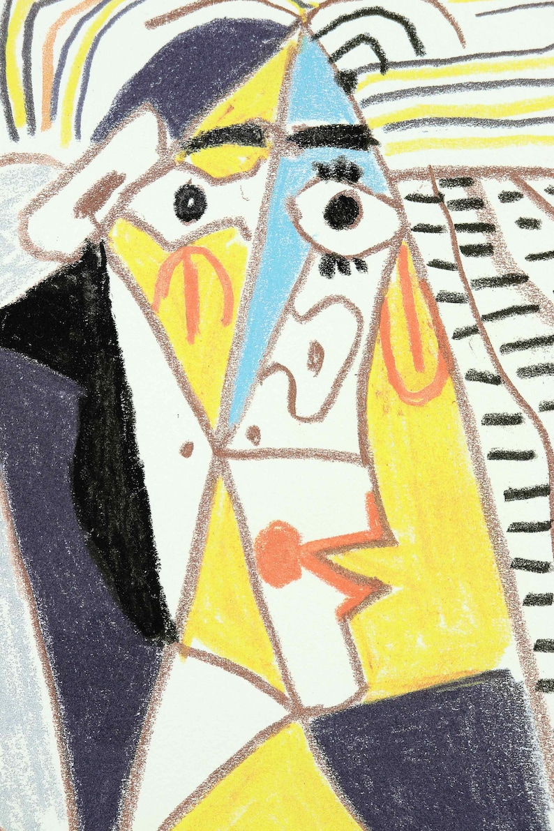 PABLO PICASSO, Color Lithograph After. - Etsy