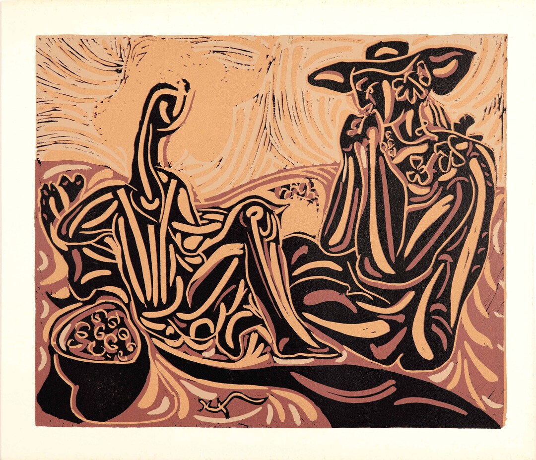 Pablo Picasso, Linocut Published in 1962, Cercle D'art. - Etsy