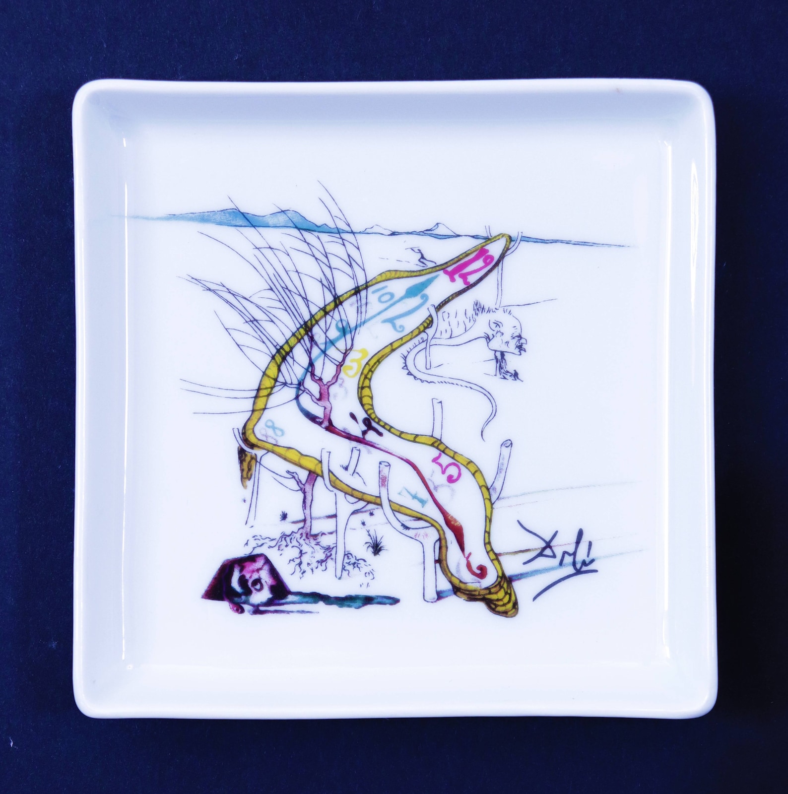 Salvador Dali, Two Porcelain Plates, Signed in Print and Numbered, Very ...