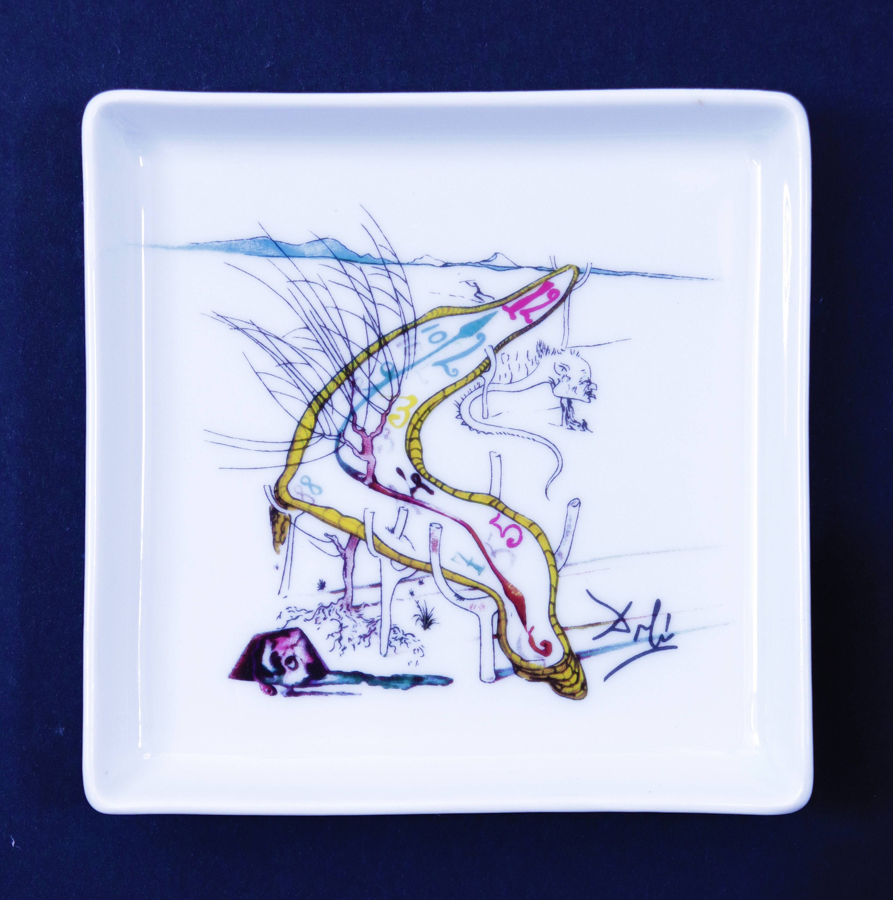 Salvador Dali, Two Porcelain Plates, Signed in Print and Numbered, Very ...
