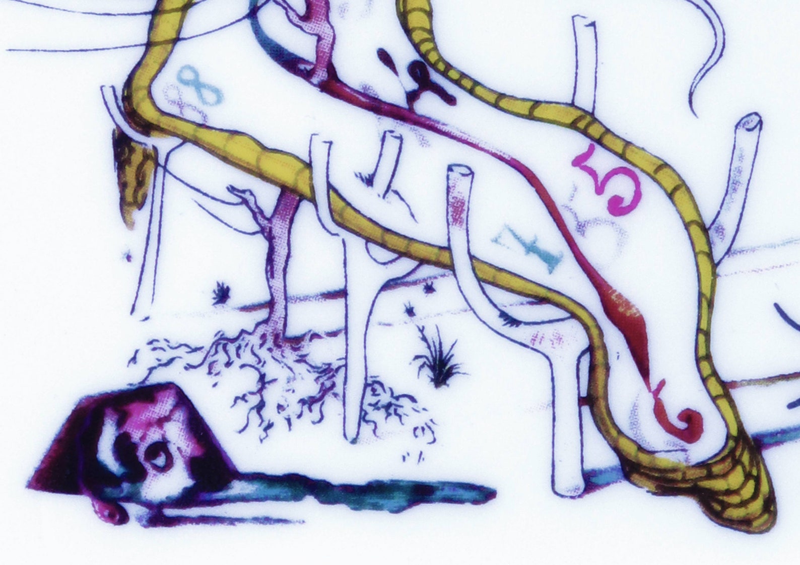 Salvador Dali, Two Porcelain Plates, Signed in Print and Numbered, Very ...