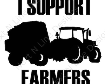Support Farm Car Decal - Etsy