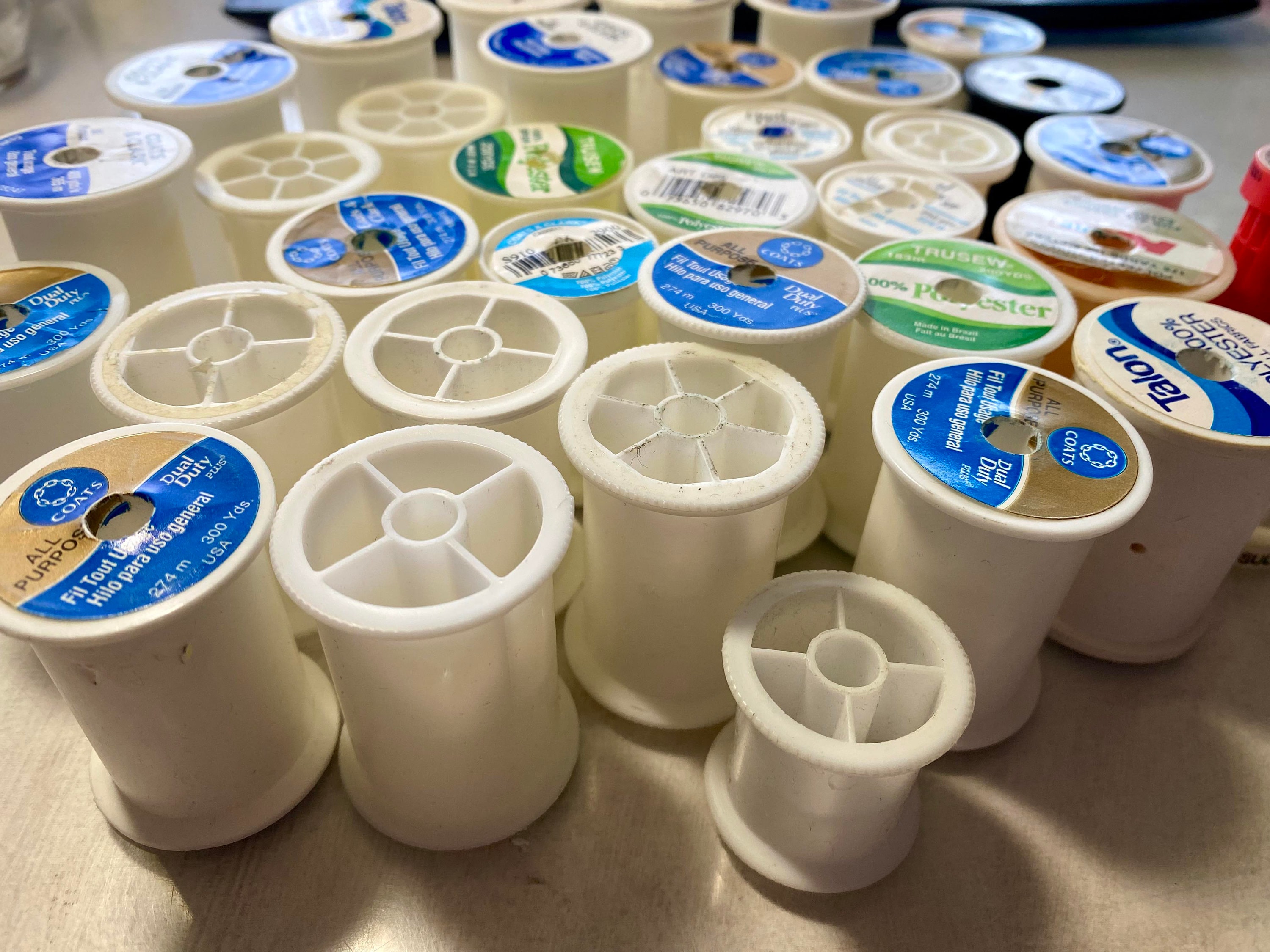 36 Empty Plastic Thread Spools Standard & Mixed Size Crafting Spool - Etsy