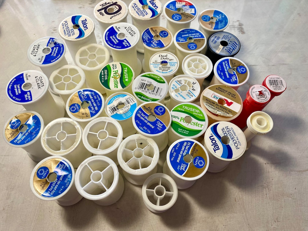 36 Empty Plastic Thread Spools Standard & Mixed Size Crafting Spool - Etsy