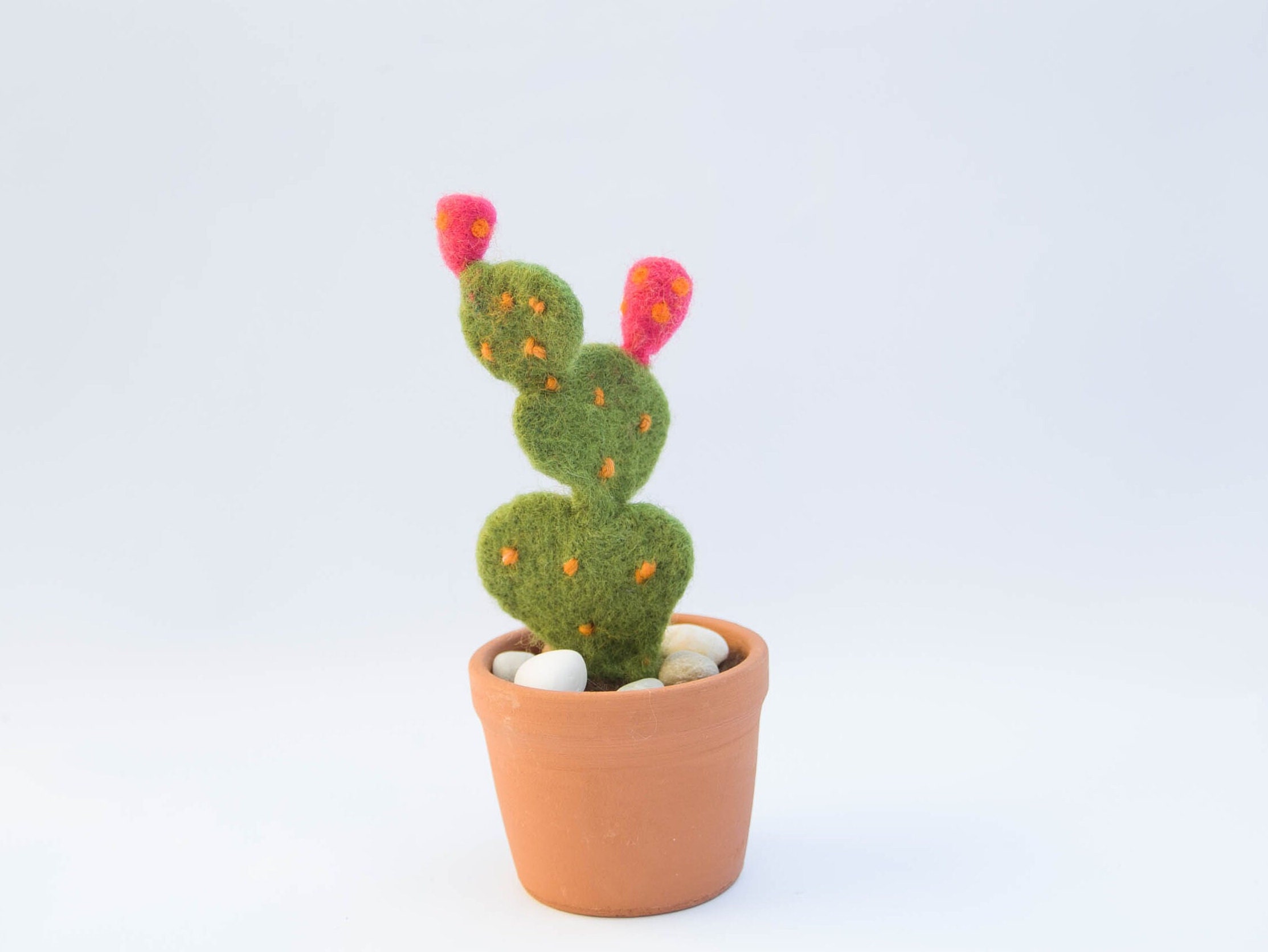 Cactus, Needle Felted Cactus, Handmade Wool Cactus, Potted Cactus ...