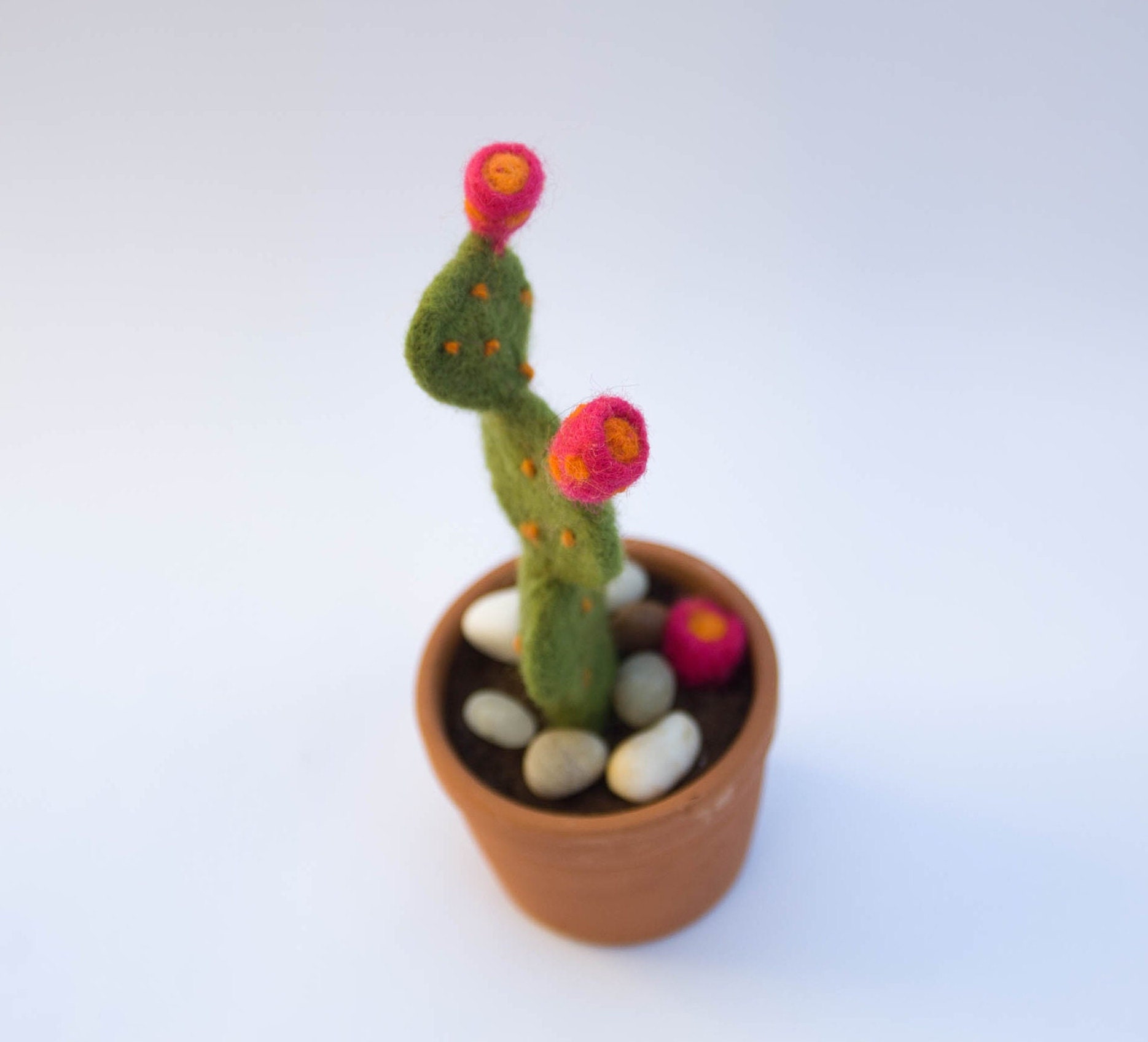 Cactus, Needle Felted Cactus, Handmade Wool Cactus, Potted Cactus ...