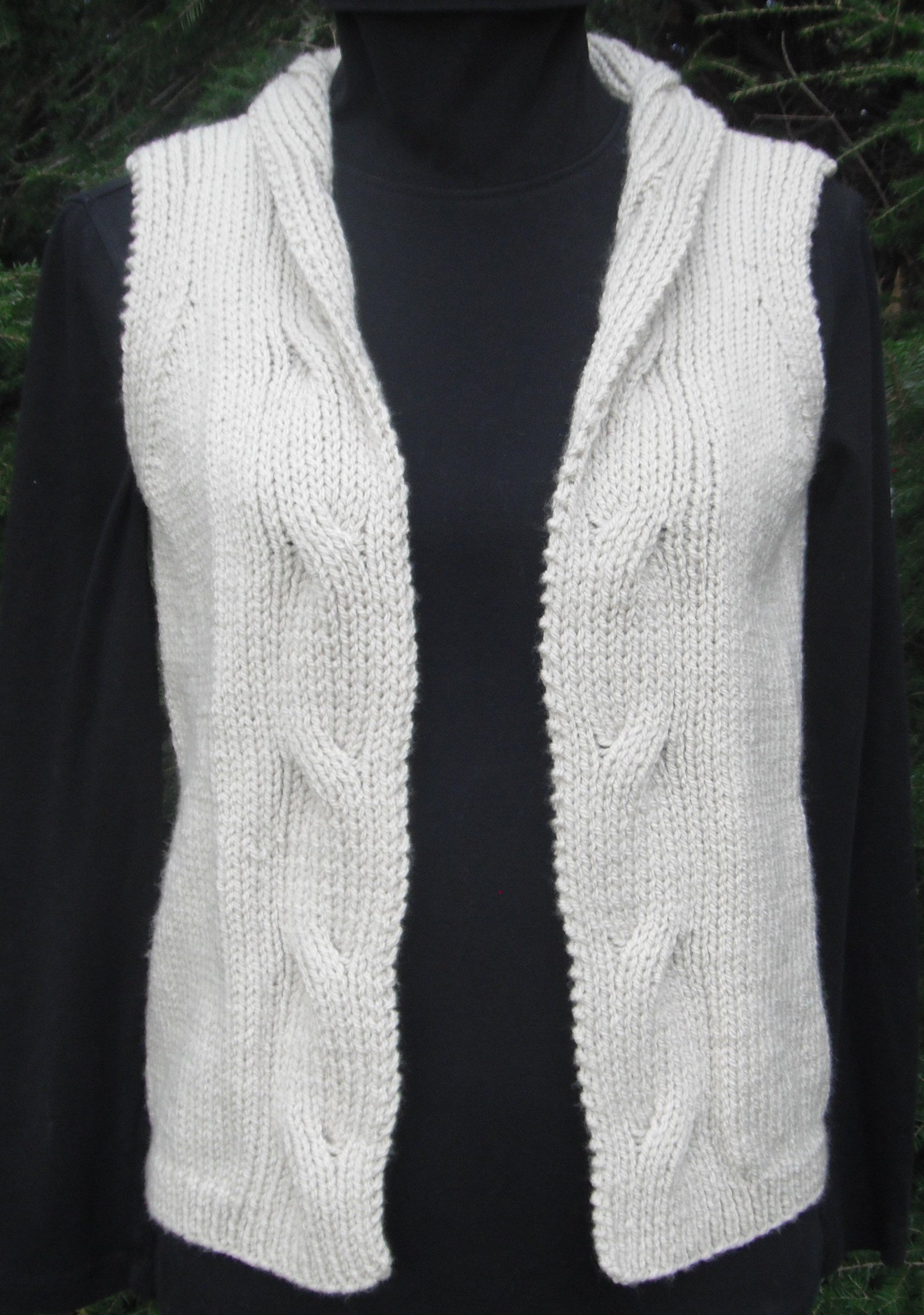 Reversible Cabled Vest Pattern Only - Etsy