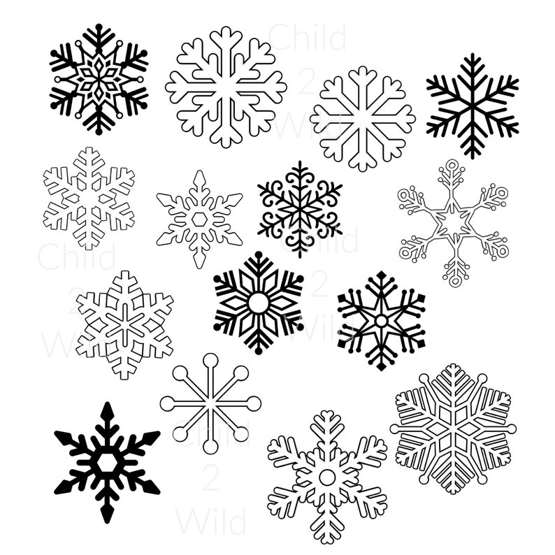 Géant Flocon de Neige SVG Bundle-15 Flocon de Neige | Etsy