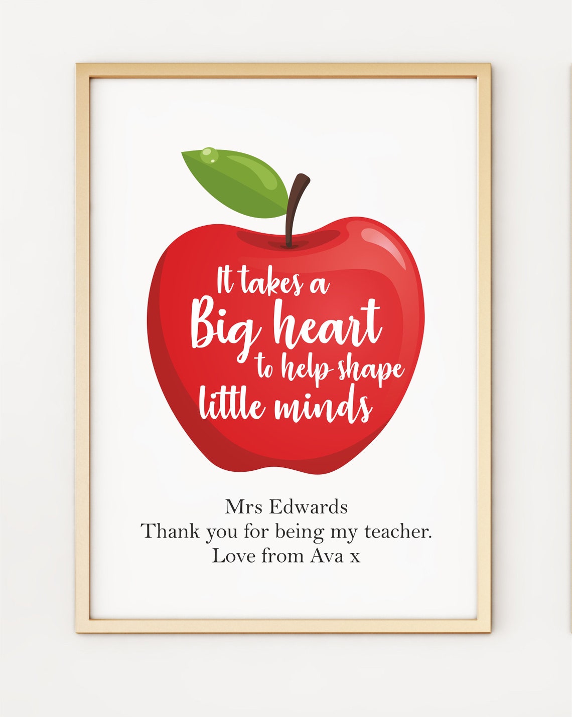 A4 Personalised Teacher Thank You Gift Poster Print PO404 - Etsy
