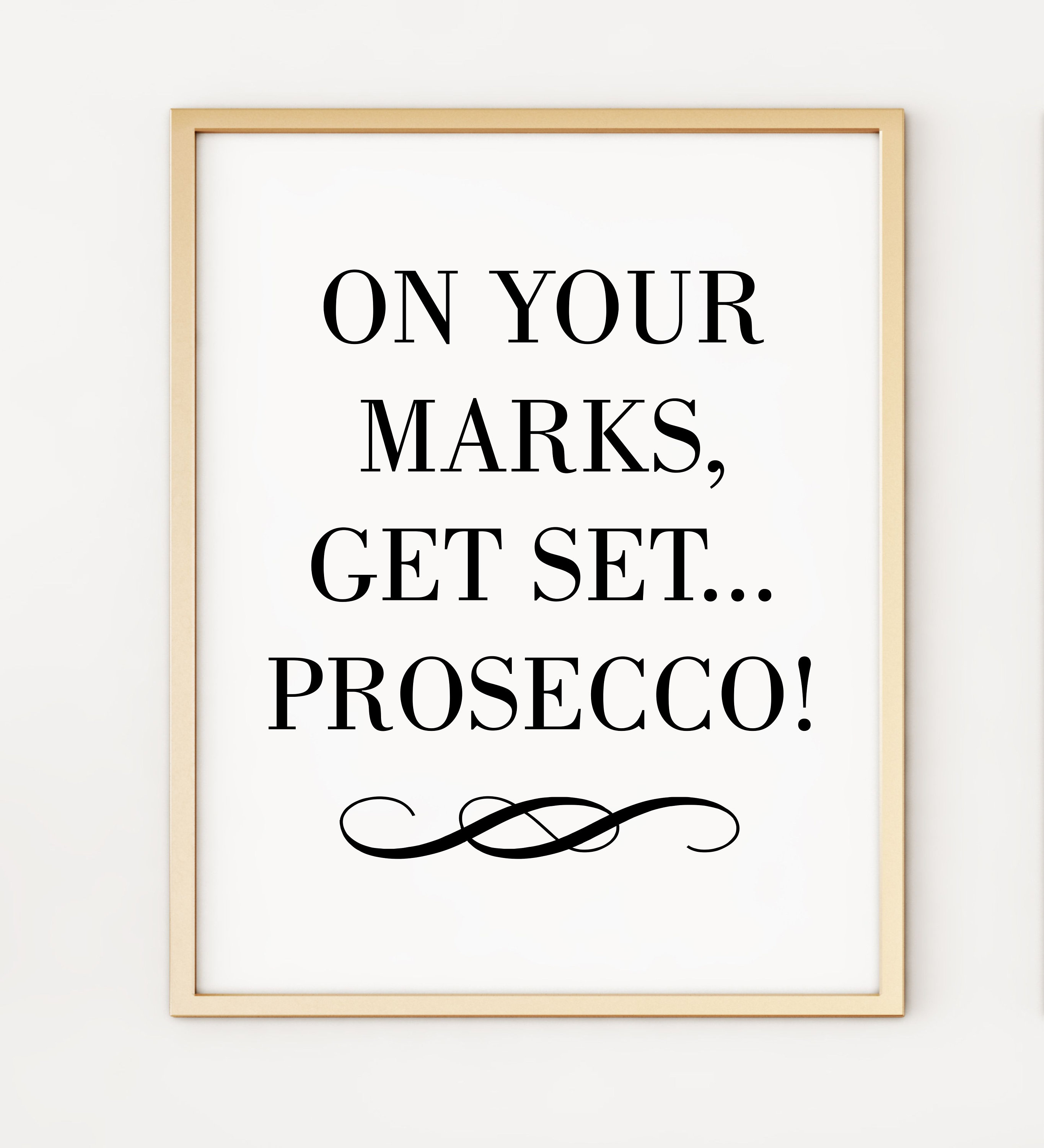 Prosecco Typography Black and White A4 Poster Print PO313 - Etsy