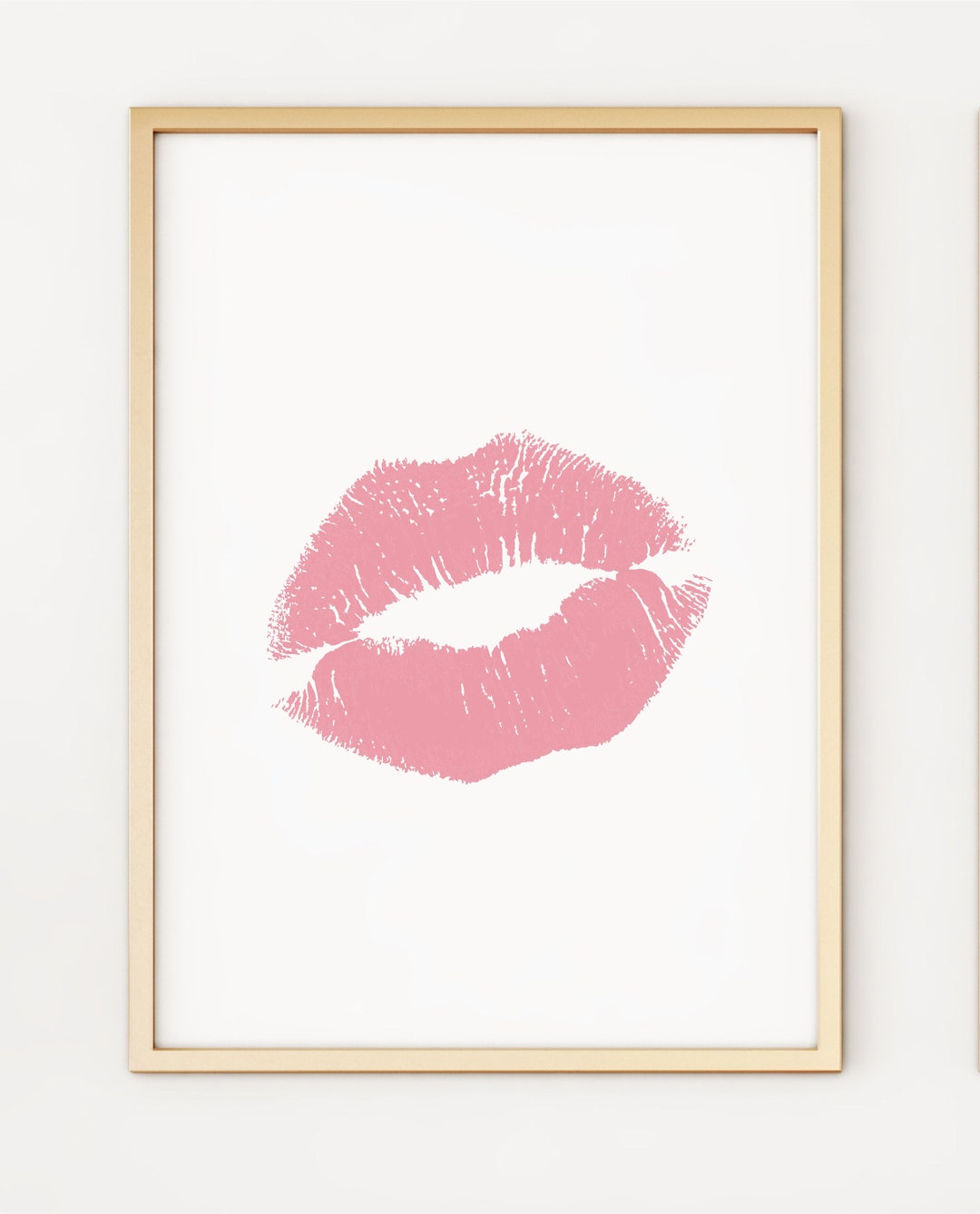 Lips Kiss Pink Lipstick A4 Poster Print PO339 - Etsy UK