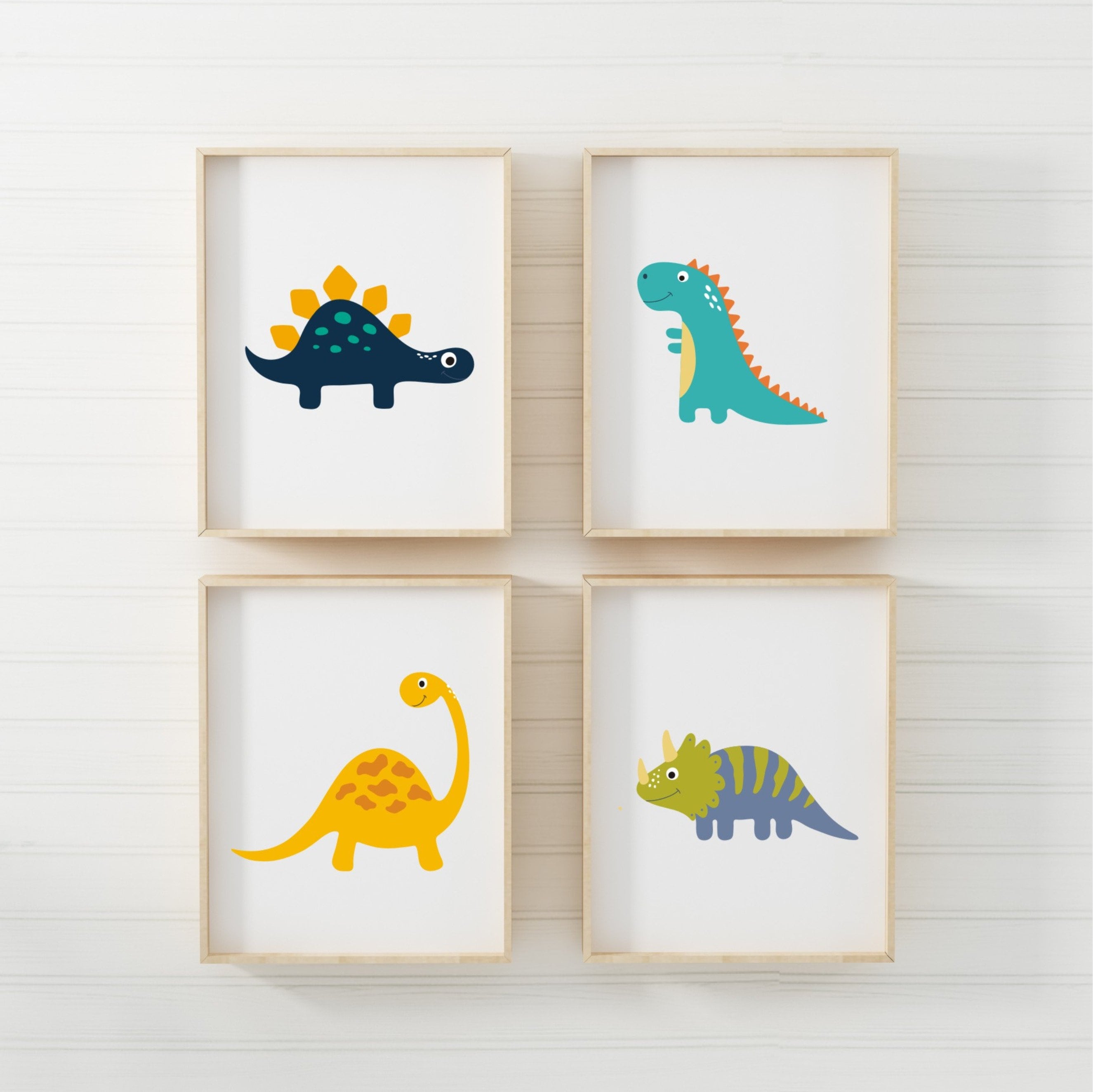 Set of 4 Dinosaur Prints A4 PO170 | Etsy