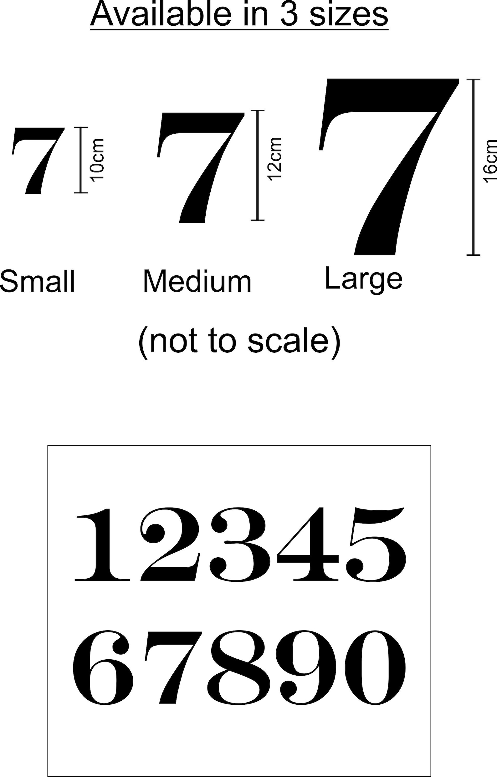 Traditional House Door Number Victorian Frosted Etched Vinyl Sticker ...