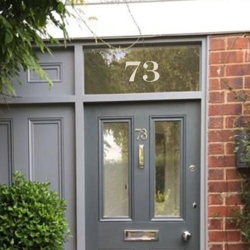 Traditional House Door Number Victorian Frosted Etched Vinyl - Etsy UK
