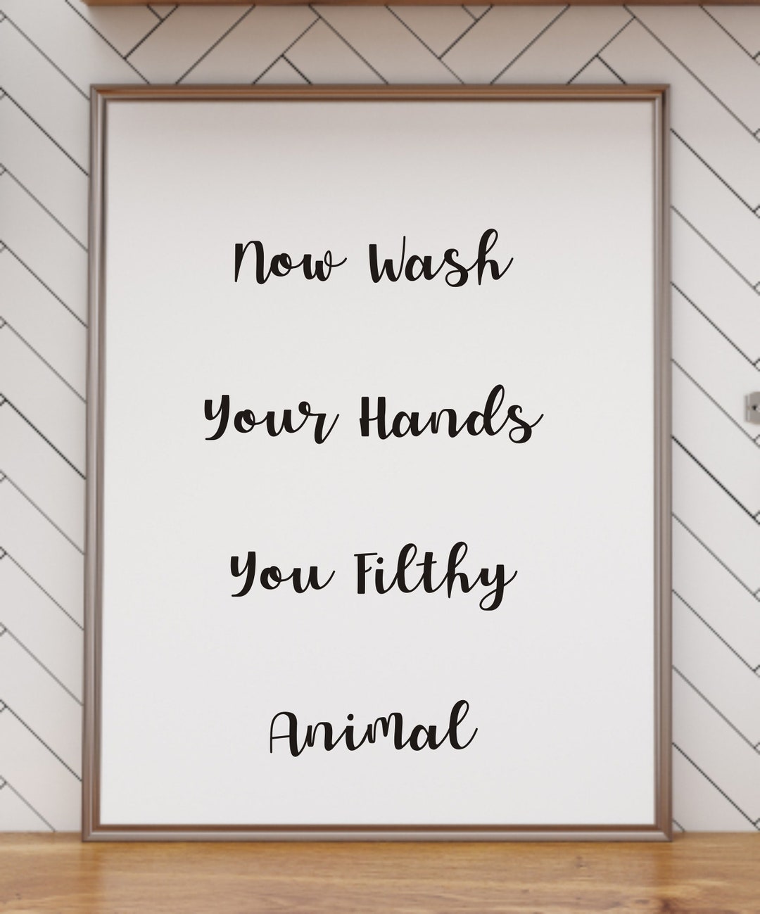 Wash Your Hands Filthy Animal Funny Bathroom A4 Poster Print PO153 - Etsy