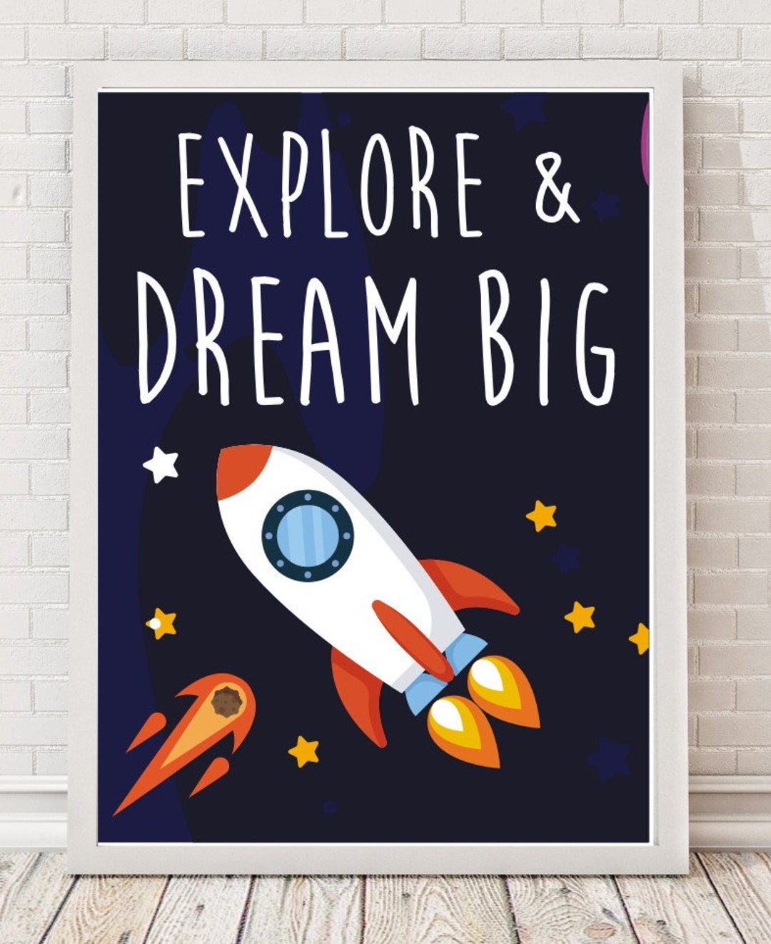 Spaceship Rocket Space A4 Poster Print PO280 - Etsy