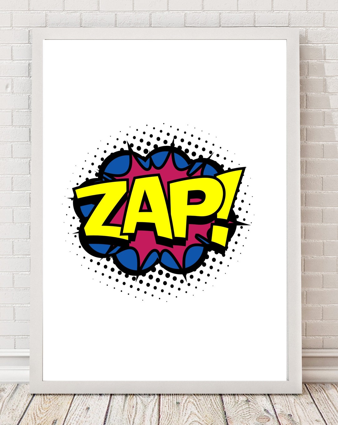 A4 Comic Style Poster Print ZAP PO86 - Etsy