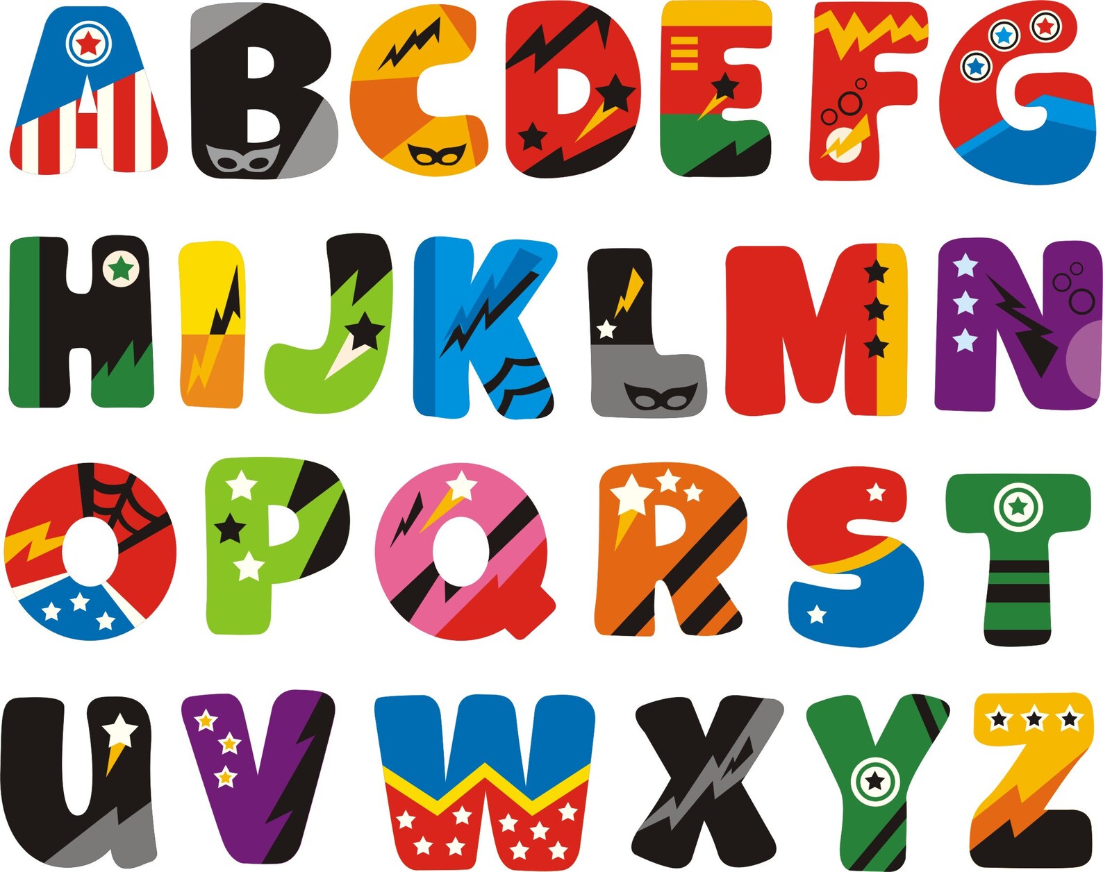 A4 Personalised Superhero Name Poster Print PO26 - Etsy