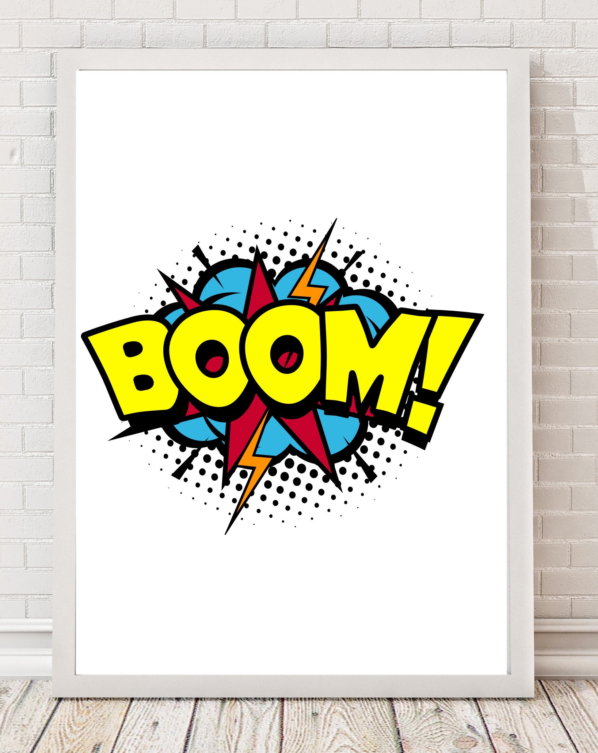 A4 Comic Style Poster Print BOOM PO86 - Etsy UK