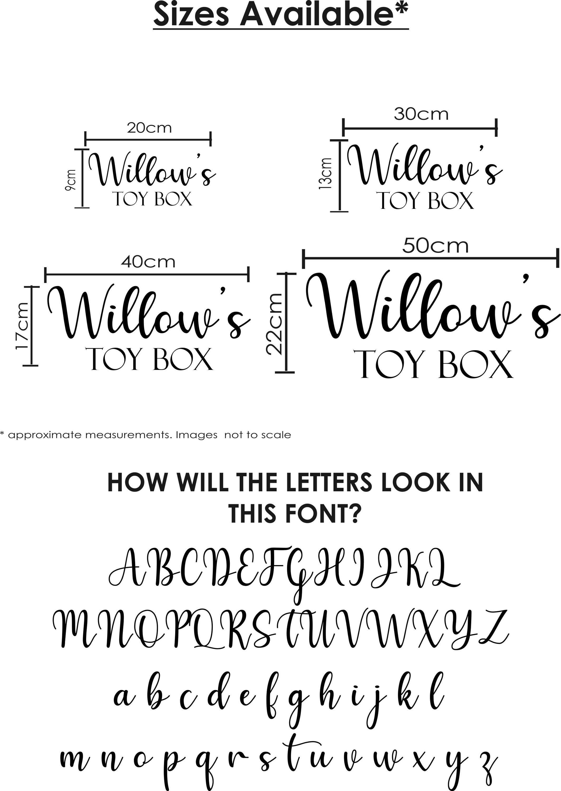 Personalised Toy Box Stickers | Bedroom Toy Storage Box Name Decal ...
