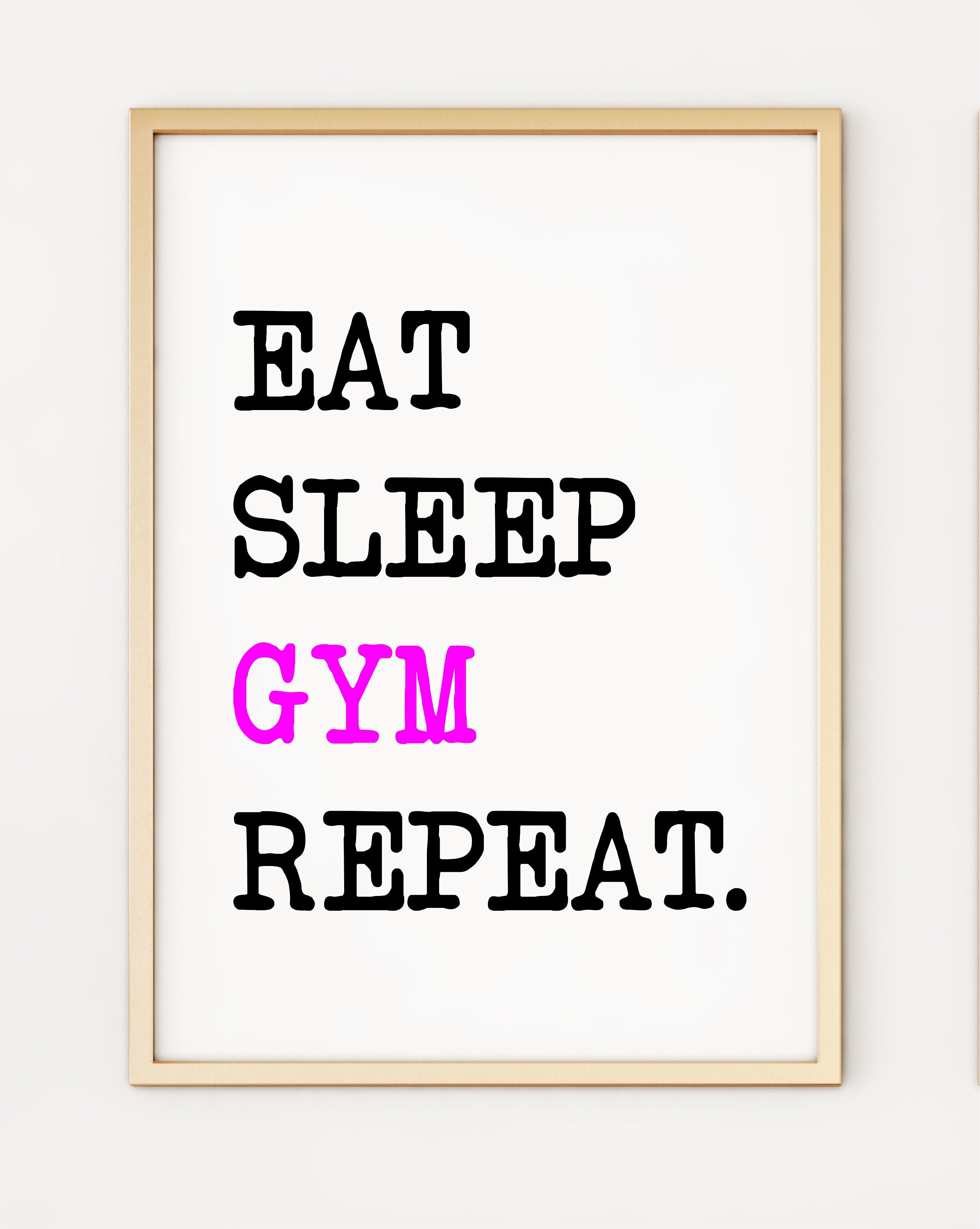 Eat Sleep Gym Repeat Gymnastics A4 Poster Print PO336 - Etsy