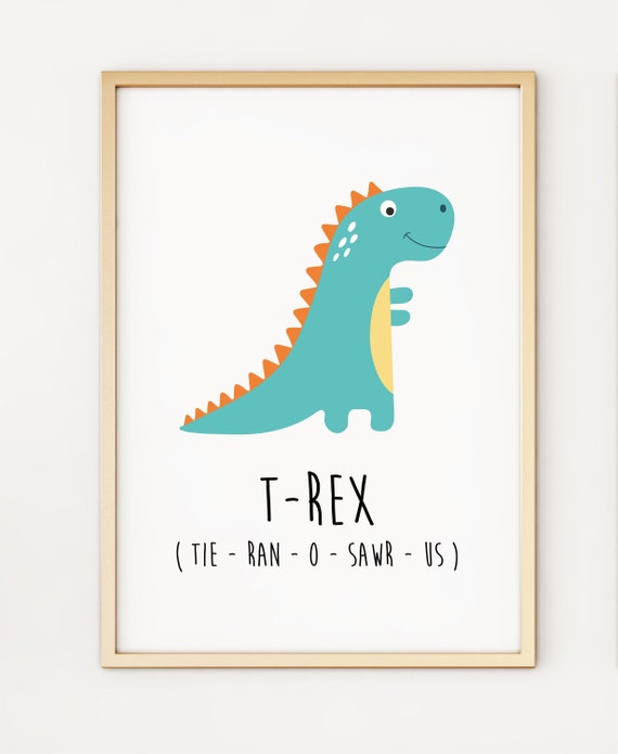 Dinosaur T Rex Poster Print PO314 | Etsy
