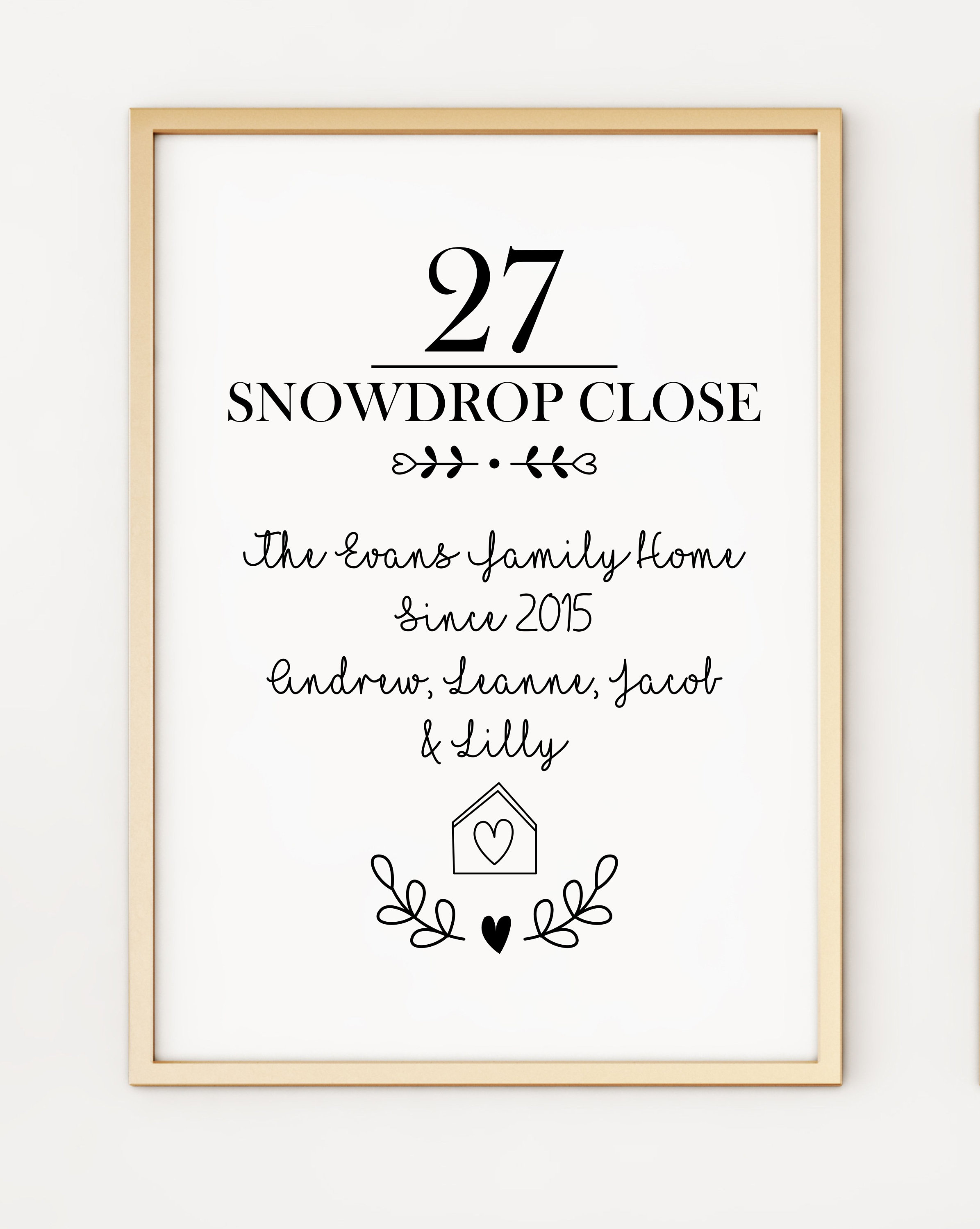 Personalised Home New Home New House A4 Poster Print PO331 | Etsy