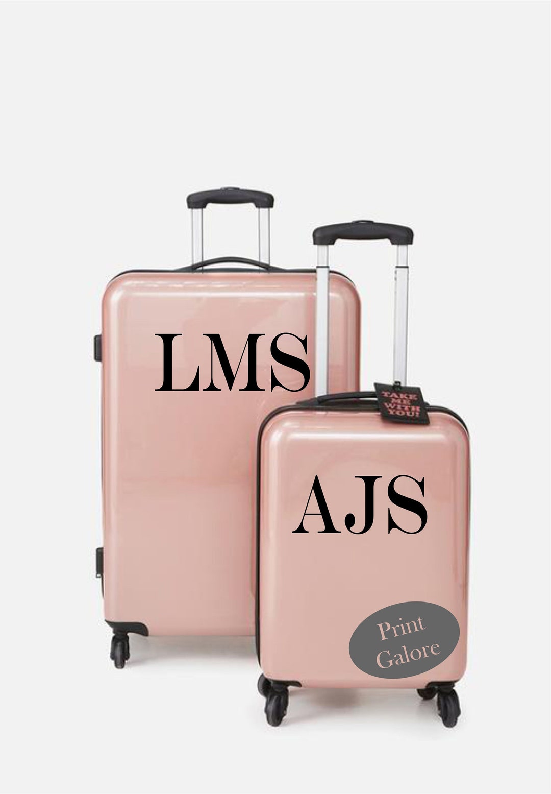 Personalised Suitcase Luggage Vinyl Sticker Initial Decals PG111 - Etsy