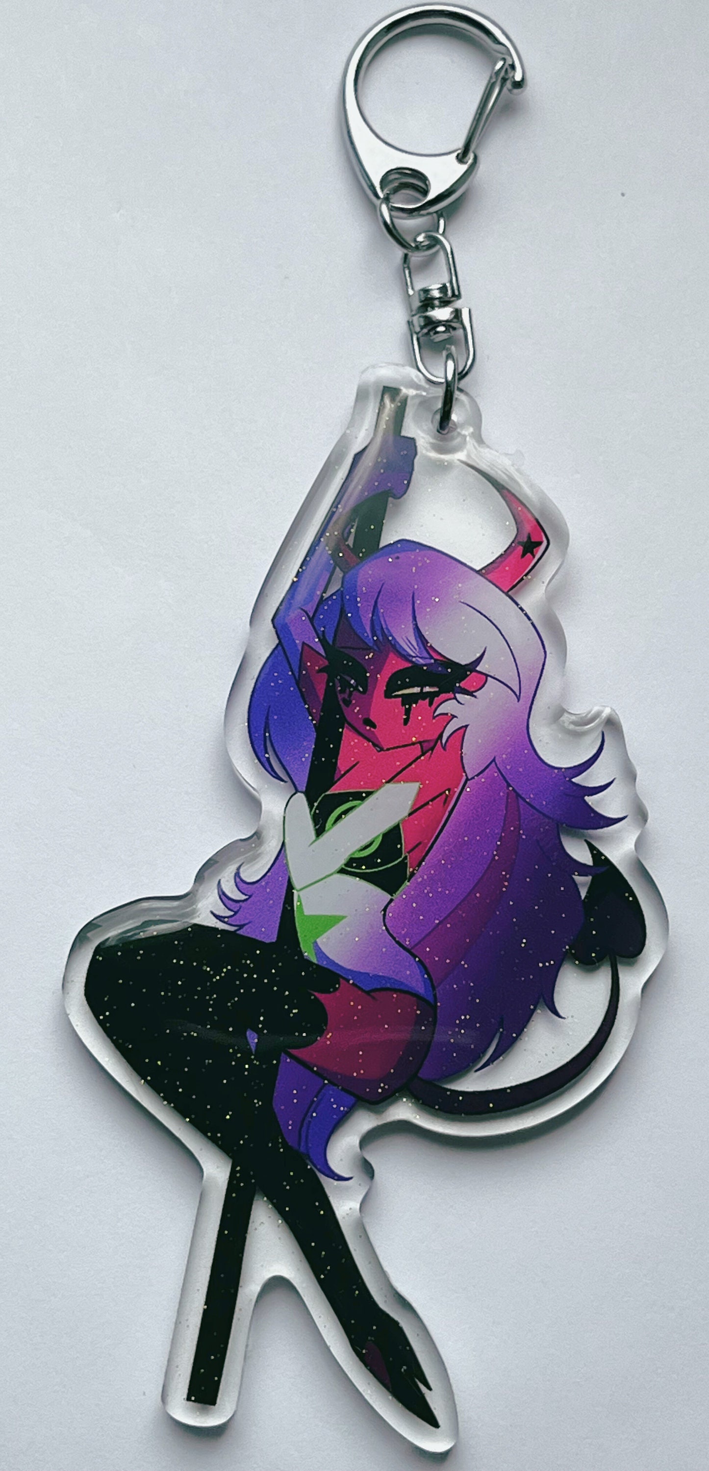 Verosika Mayday Acrylic Glitter Keychain - Etsy