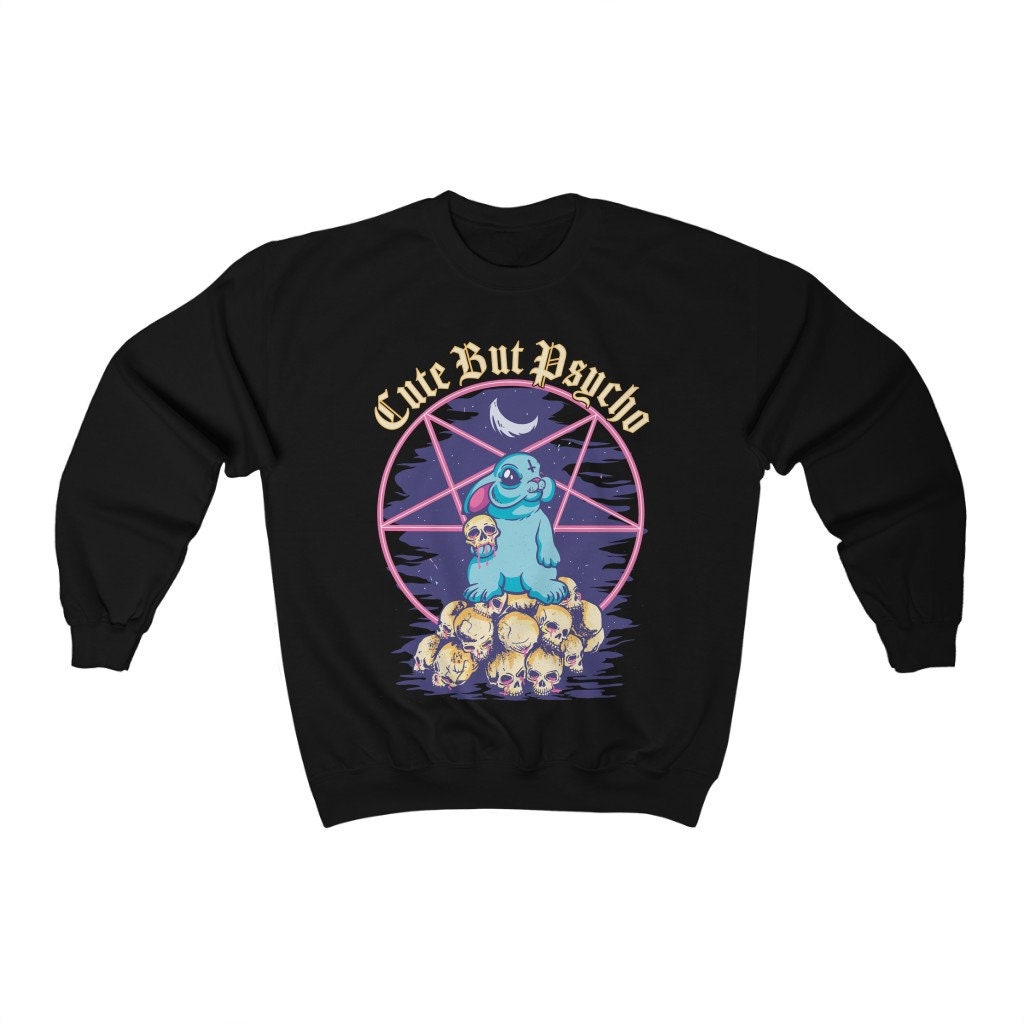 Cute but Psycho Satanic Bunny Rabbit Skull Pile Pastel Goth | Etsy