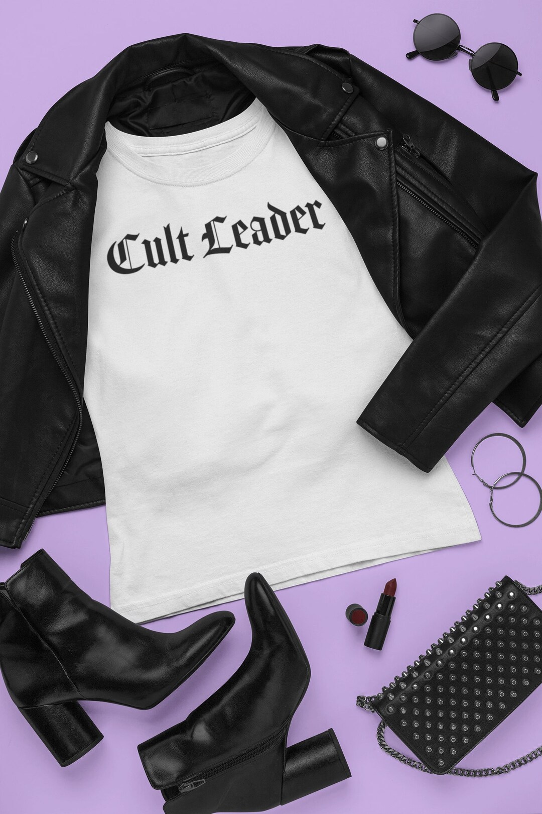 Cult Leader T-shirt - Gothic Blackletter - Elder Emo - Goth Mom - Not a ...