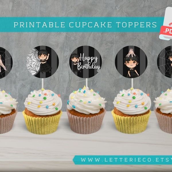 Wednesday Addams Cake Topper Printable - Etsy