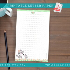 PRINTABLE STATIONERY / Wolf Letter Writing Paper / Mommy and Me Grey ...