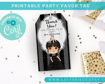 Wednesday Addams Party Favor - Etsy