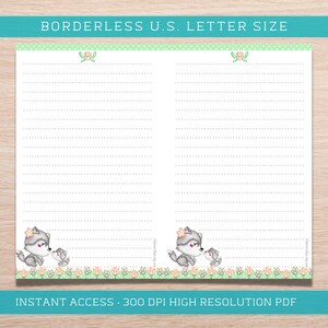 PRINTABLE STATIONERY / Wolf Letter Writing Paper / Mommy and Me Grey ...