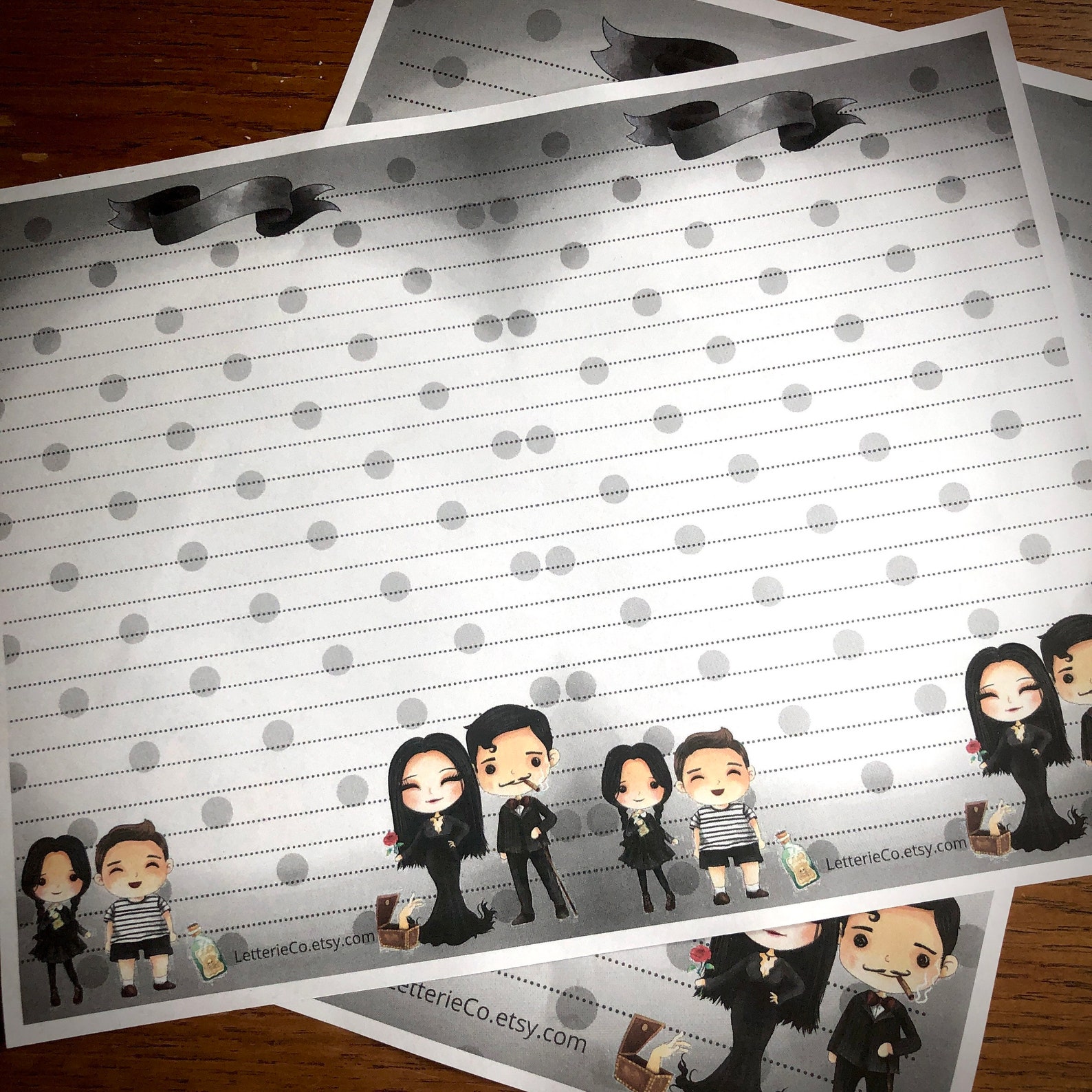 ADDAMS FAMILY / Letter Writing Paper / Instant Download / - Etsy