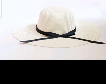 Ivory Straw Hat - Etsy