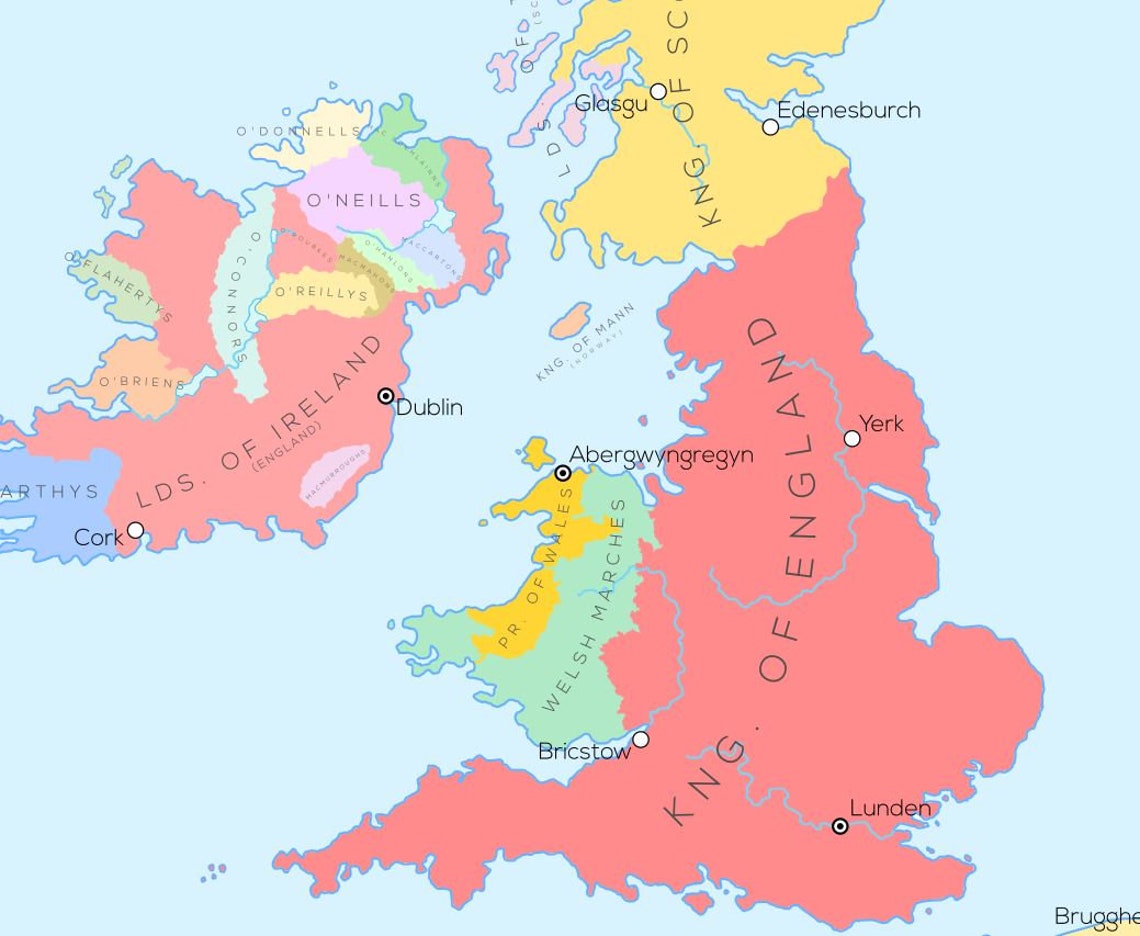 Map of Europe in 1236 - Etsy