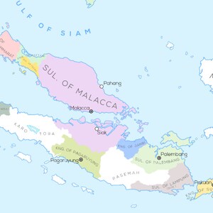 Map of Asia in 1444 | Etsy