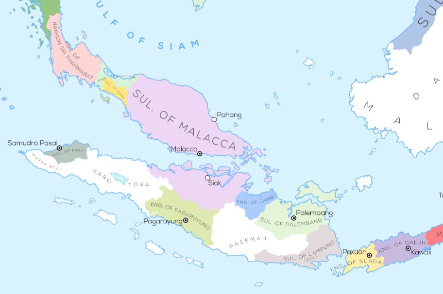 Map of Asia in 1444 | Etsy