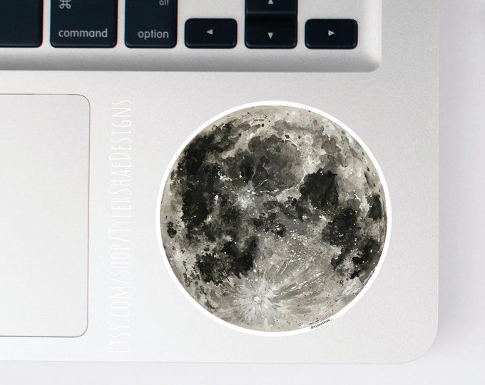 Jupiter Vinyl Sticker | Blue Pink Stripe Planet Watercolor Pastel ...