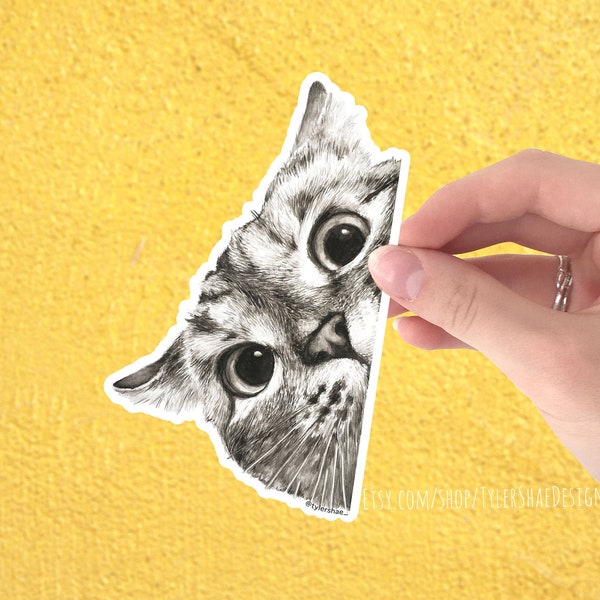 Cat Sticker - Etsy