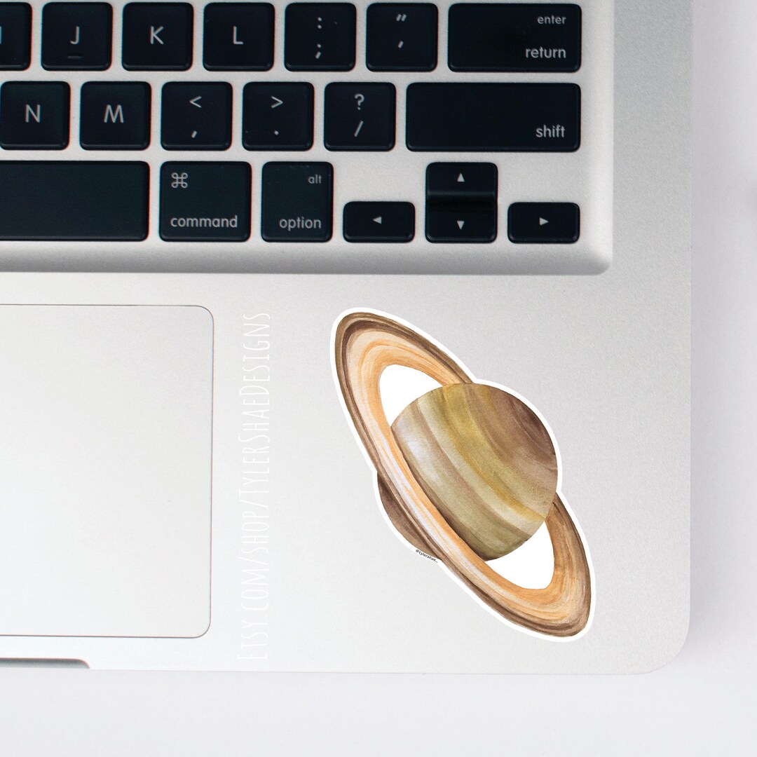 Watercolor Saturn Planet Sticker, Space Stickers, Laptop Stickers ...