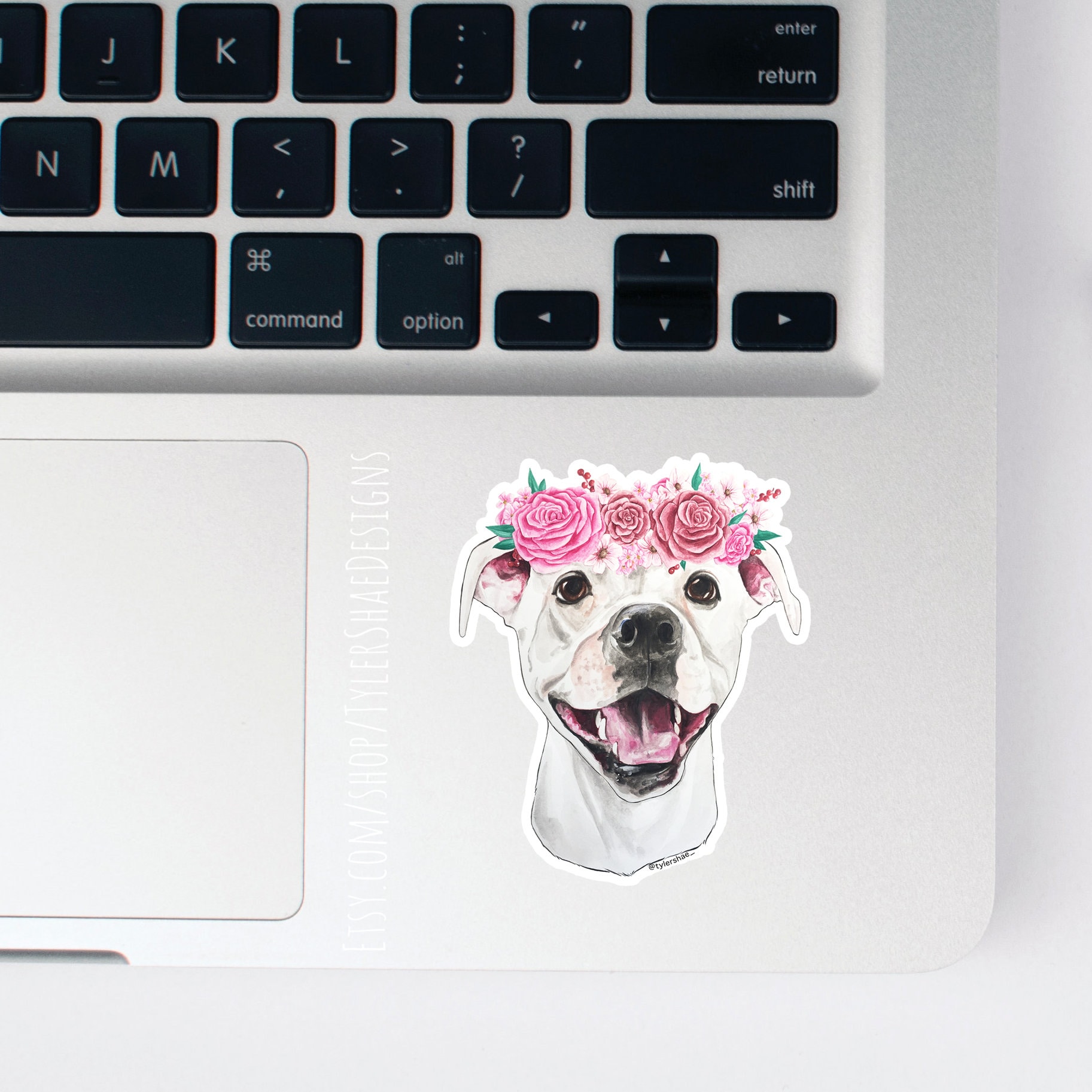 White Pit Bull Dog Sticker Pitbull Stickers Laptop Stickers | Etsy