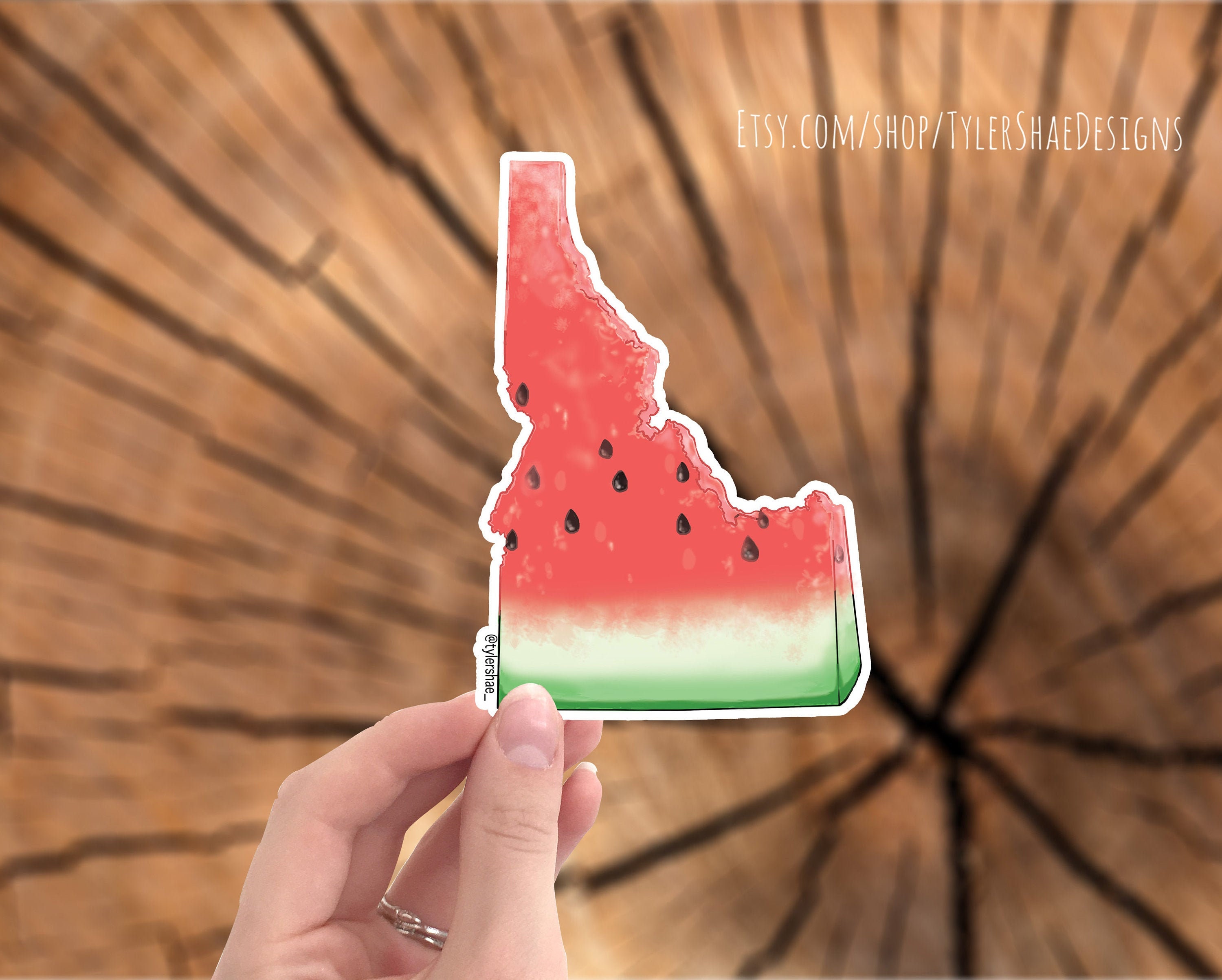 Idaho Watermelon Vinyl Sticker, Funny Sticker, State Stickers, Laptop ...