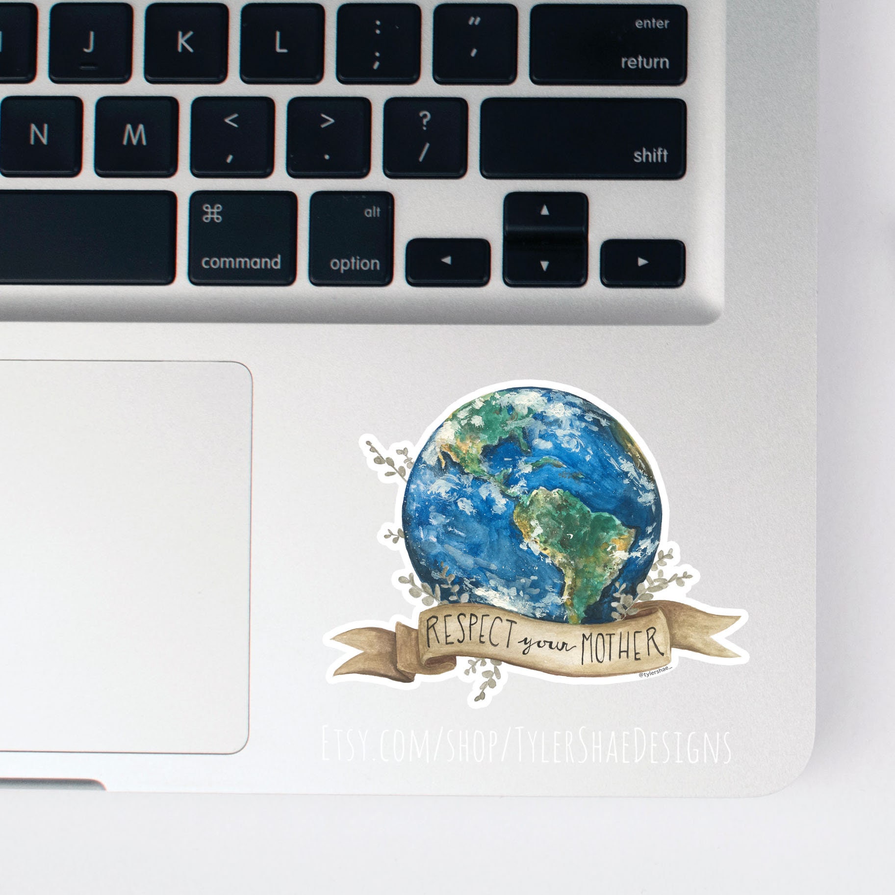 Watercolor Mother Earth Sticker Respect Your Mother Laptop | Etsy
