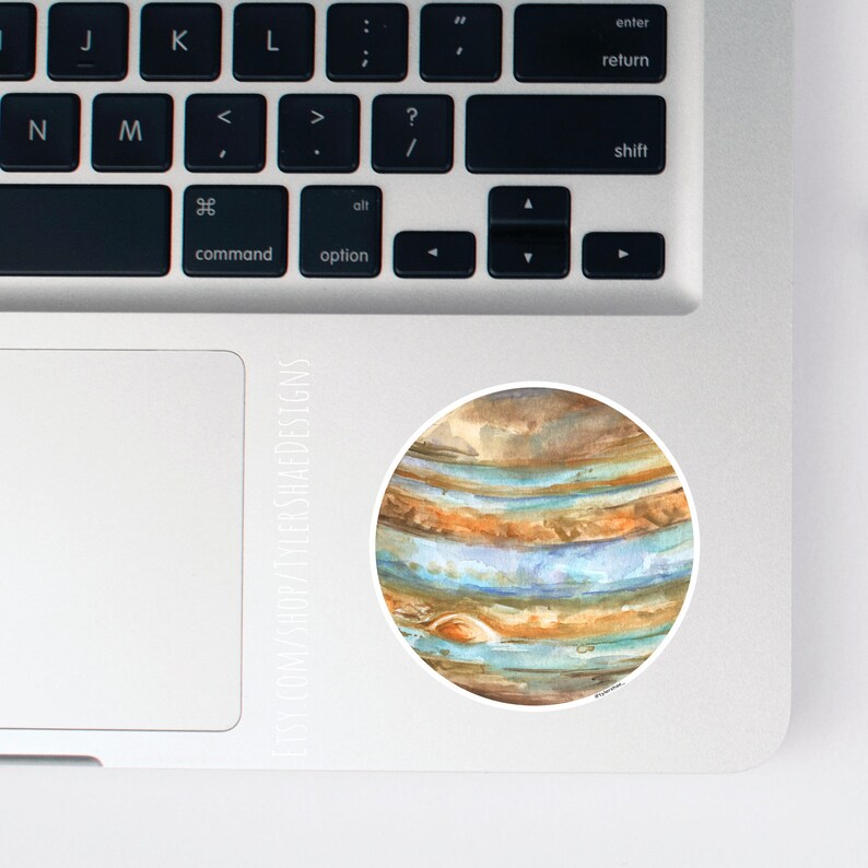 Watercolor Planet Jupiter Sticker Space Stickers Laptop - Etsy