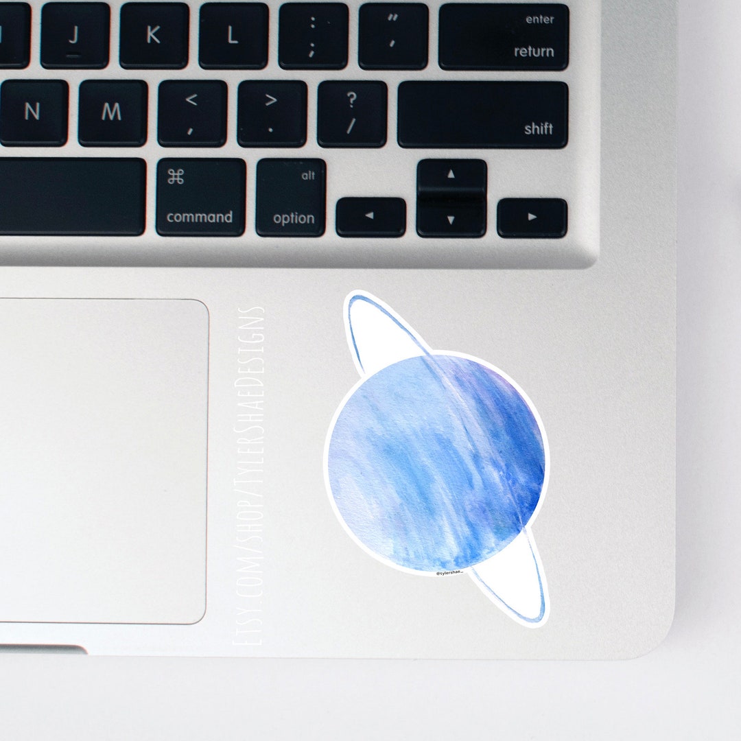 Watercolor Uranus Planet Sticker, Space Stickers, Laptop Stickers ...