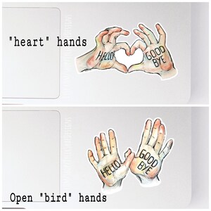 Klaus Hands Sticker, Umbrella Academy Hello Goodbye Hands. Vinyl ...